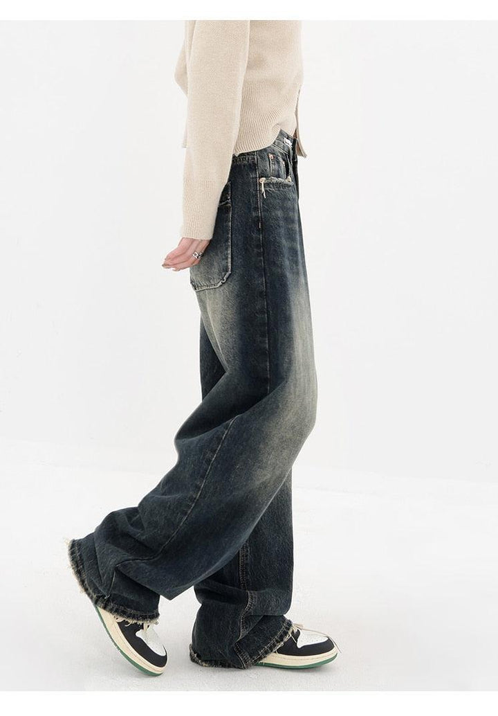 Acubi Wide Leg Dark Jeans - Litlookz Studio