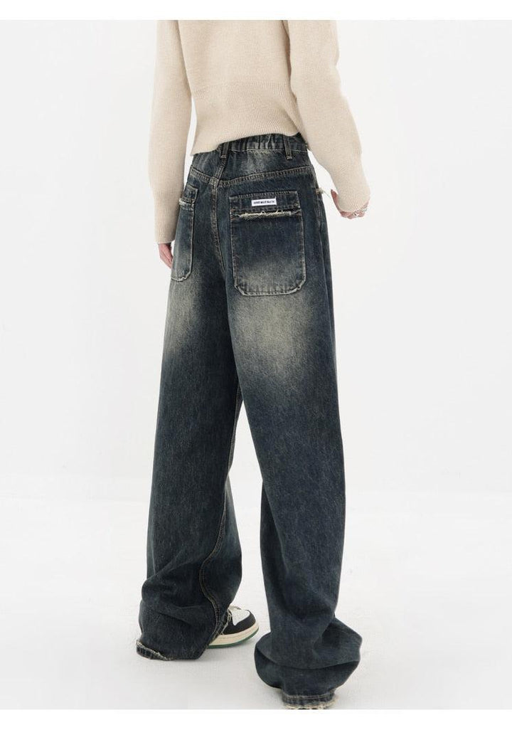 Acubi Wide Leg Dark Jeans - Litlookz Studio