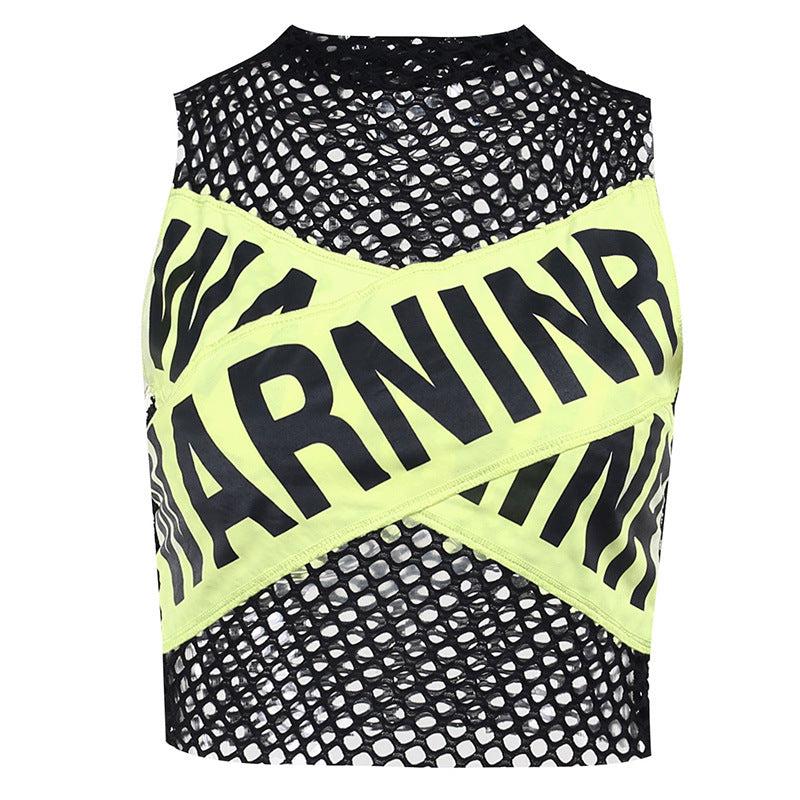 Baddie Warninr Fishnet Tank Top - Litlookz Studio