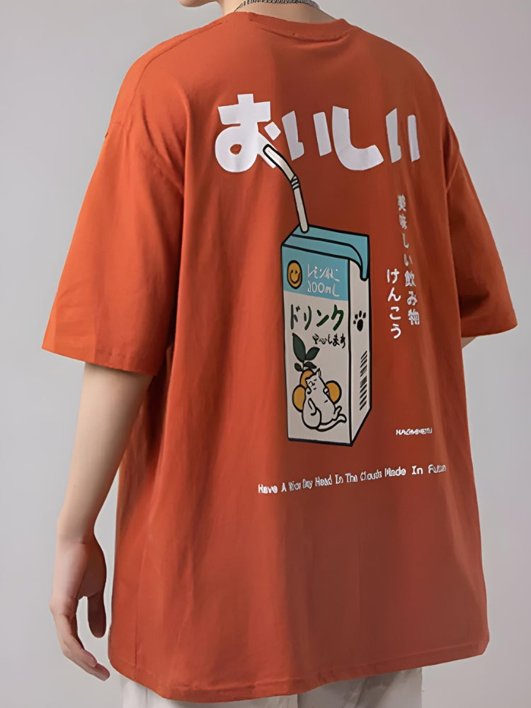 Cat Lemon Juice Tee - Litlookz Studio