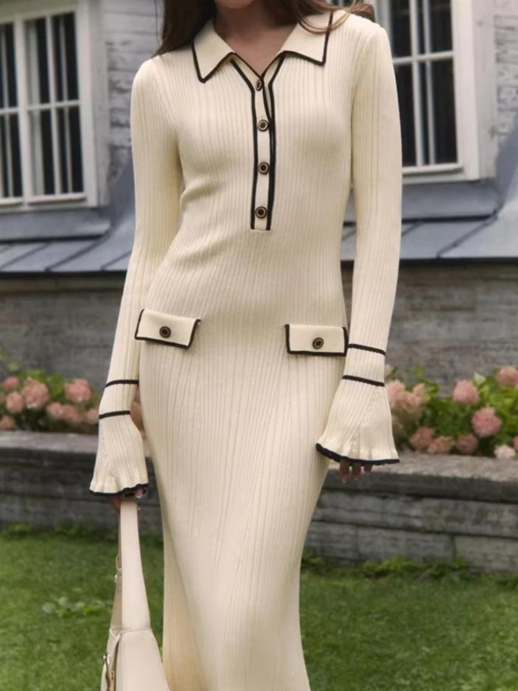 Classic Ribbed Midi Dress - Litlookz Studio