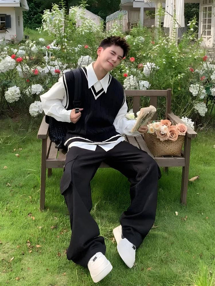 College Knit Sweater Vest - Litlookz Studio