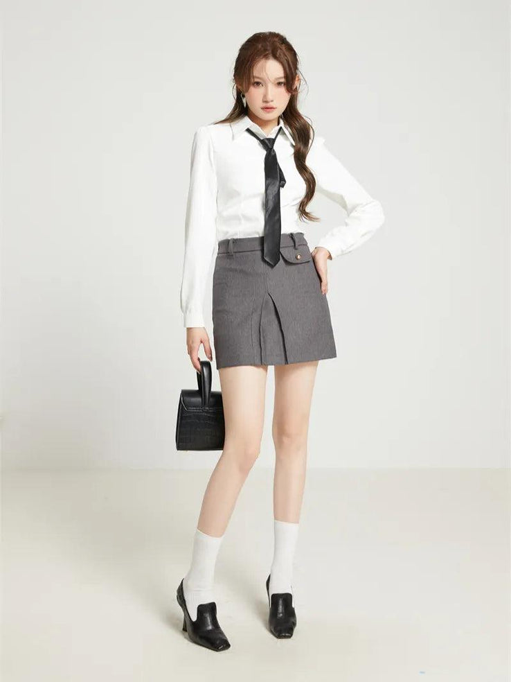 College Style Skirt, Blazer & Shirt Set - Litlookz Studio