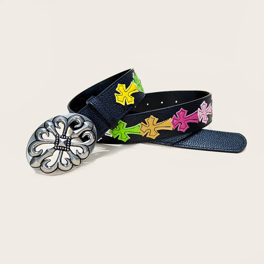 Shop Colorful Cross Buckle Belt - Litlookz Studio