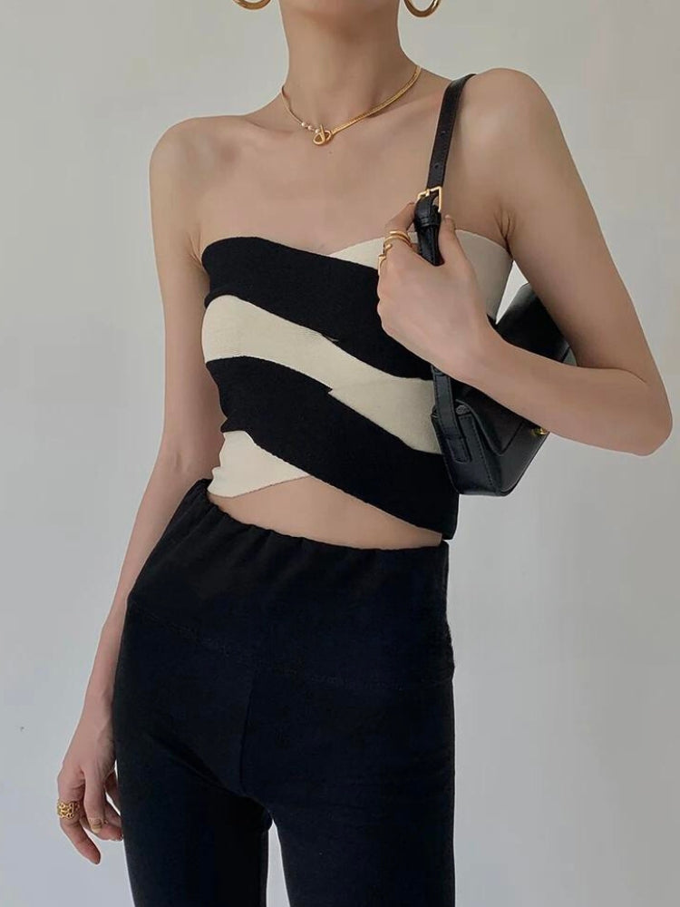 Contrast Color Tube Top - Litlookz Studio