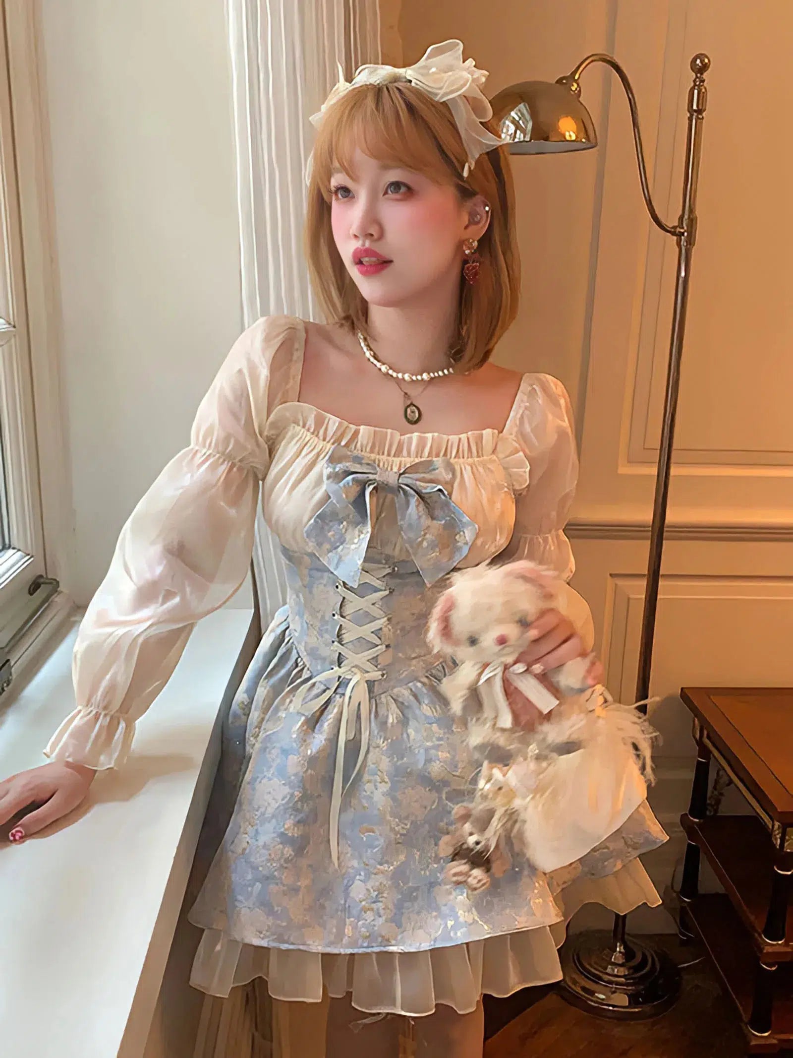 Coquette Bow Princess Mini Dress - Litlookz Studio