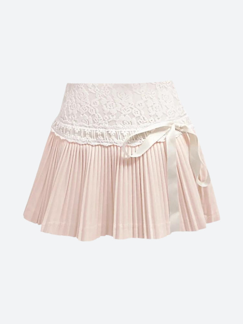 Coquette Lace Pleated Mini Skirt - Litlookz Studio
