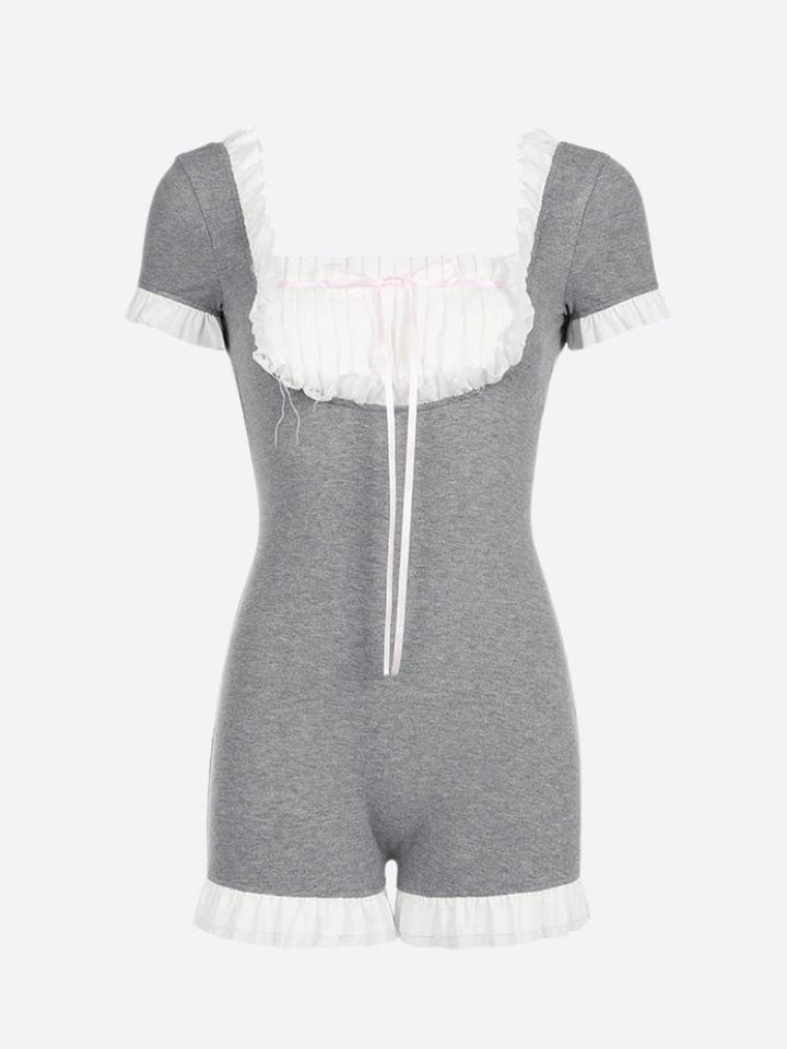 Coquette Ruffled Backless Playsuit - Litlookz Studio