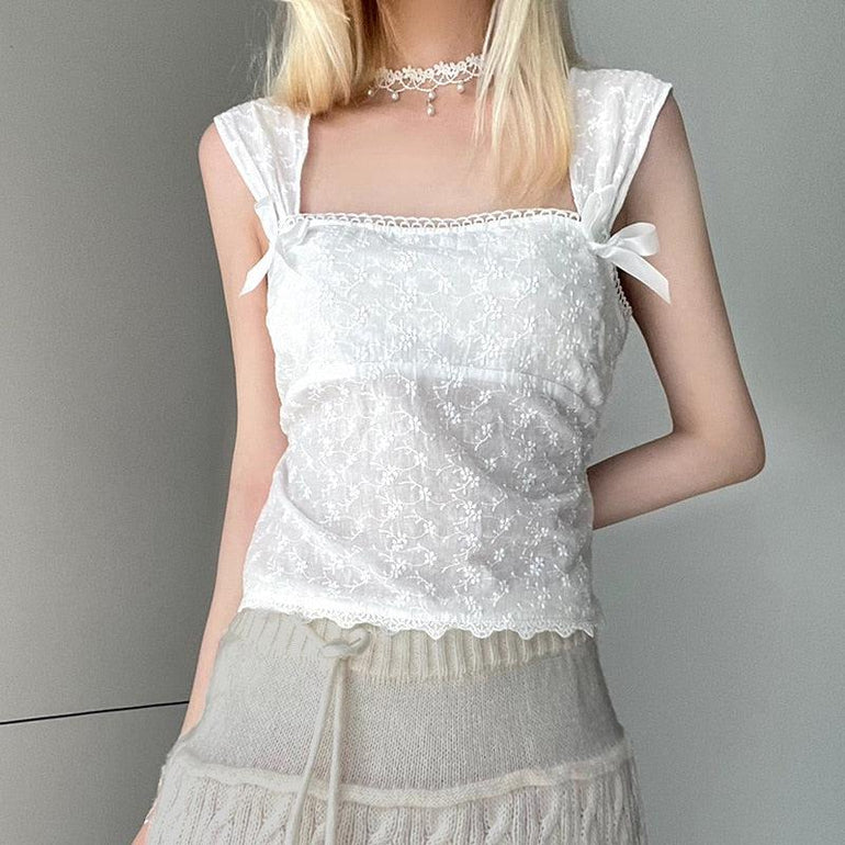 Coquette Square Neckline Top - Litlookz Studio