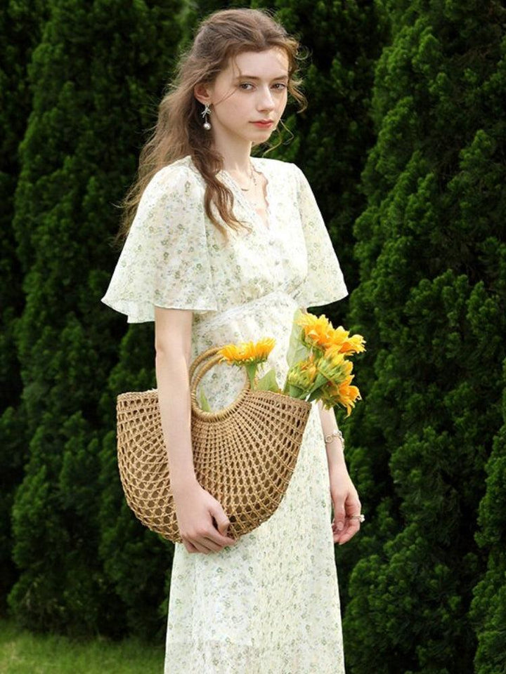Cottagecore Floral Midi Dress - Litlookz Studio