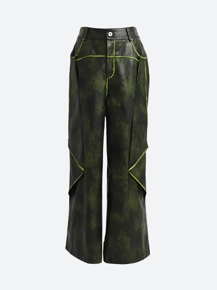 Cyberpunk Forest Faux Leather Pants – Litlookz Studio