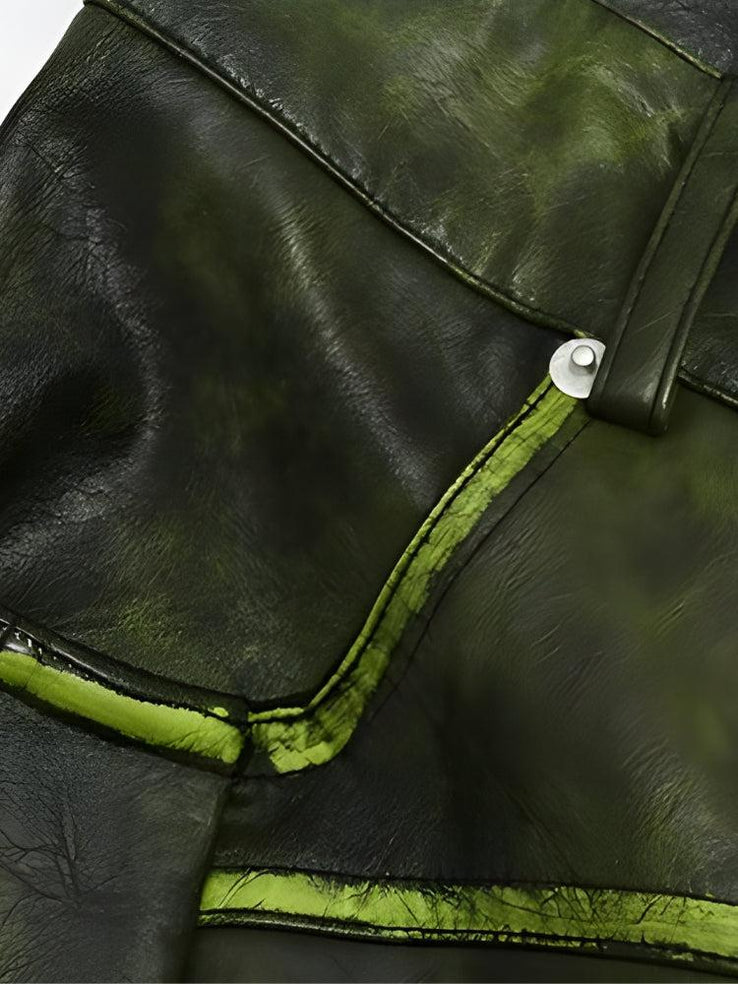 Cyberpunk Forest Faux Leather Pants – Litlookz Studio