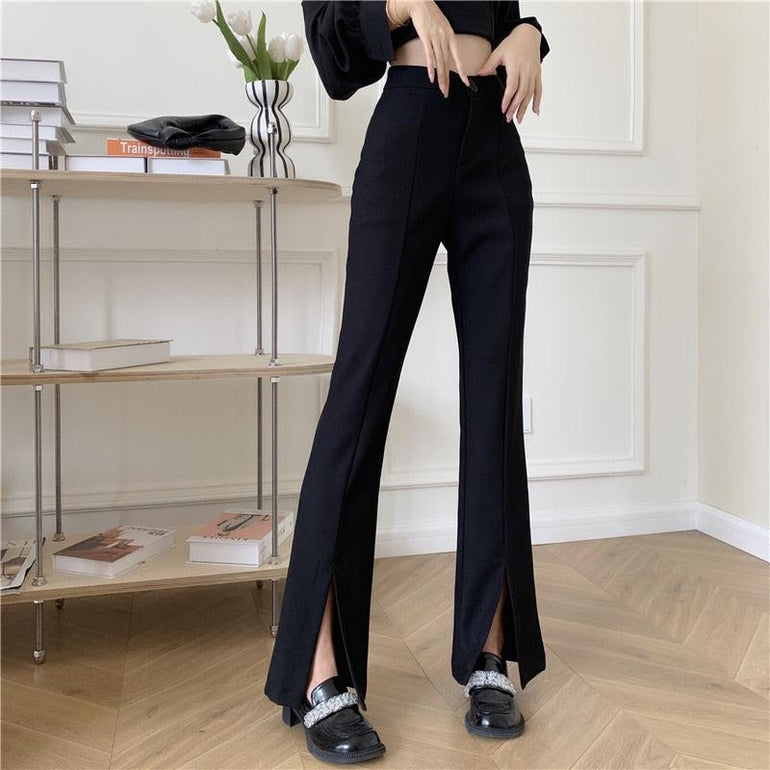 Dark Academia Hem Split Pants - Litlookz Studio