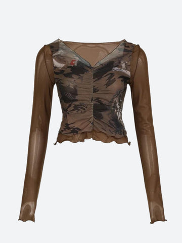 Fairy Grunge Mesh Sheer Top - Litlookz Studio