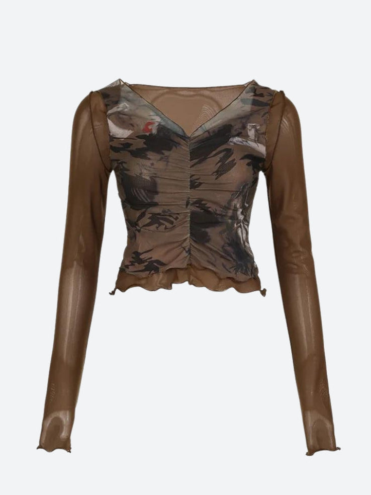 Fairy Grunge Mesh Sheer Top - Litlookz Studio