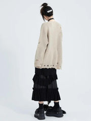 Goth Distressed Sweater - Litlookz Studio