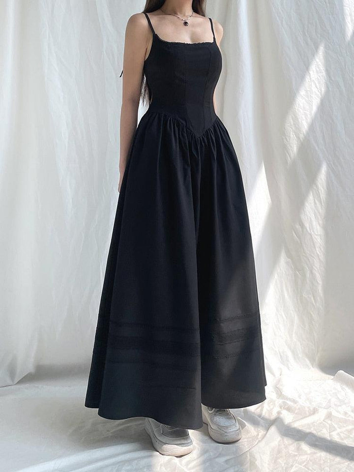 Goth Strap Maxi Dress - Litlookz Studio