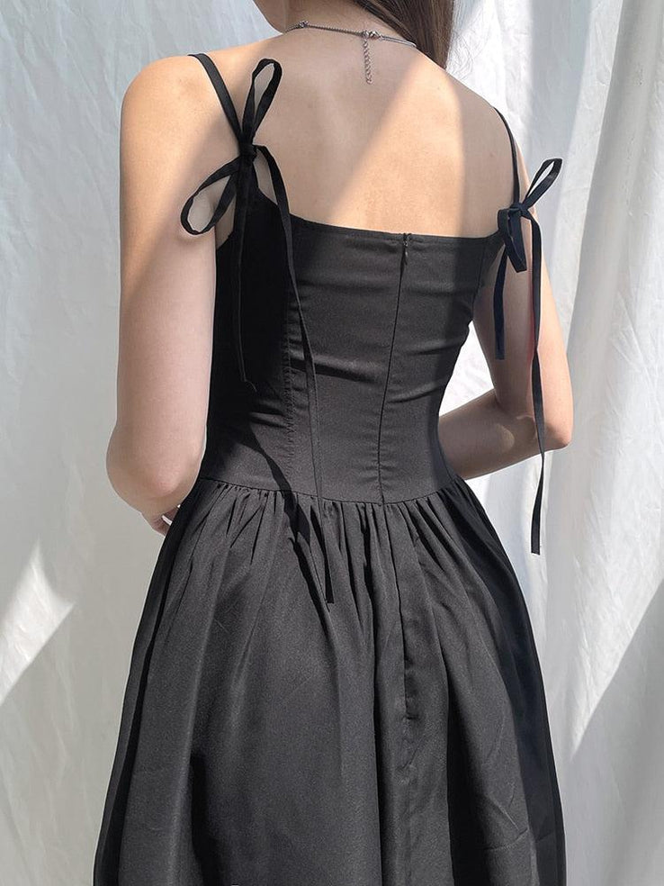 Goth Strap Maxi Dress - Litlookz Studio