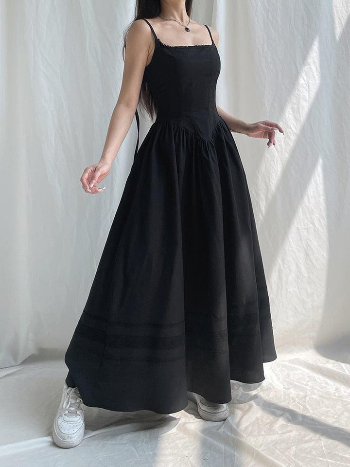 Goth Strap Maxi Dress - Litlookz Studio