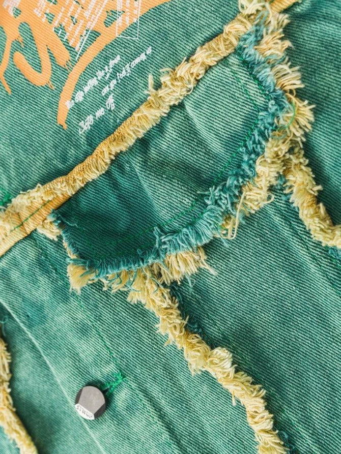 Green Denim Jacket - Litlookz Studio