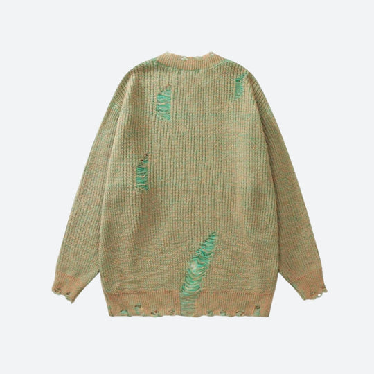 Grunge Distressed Knitted Sweater - Litlookz Studio