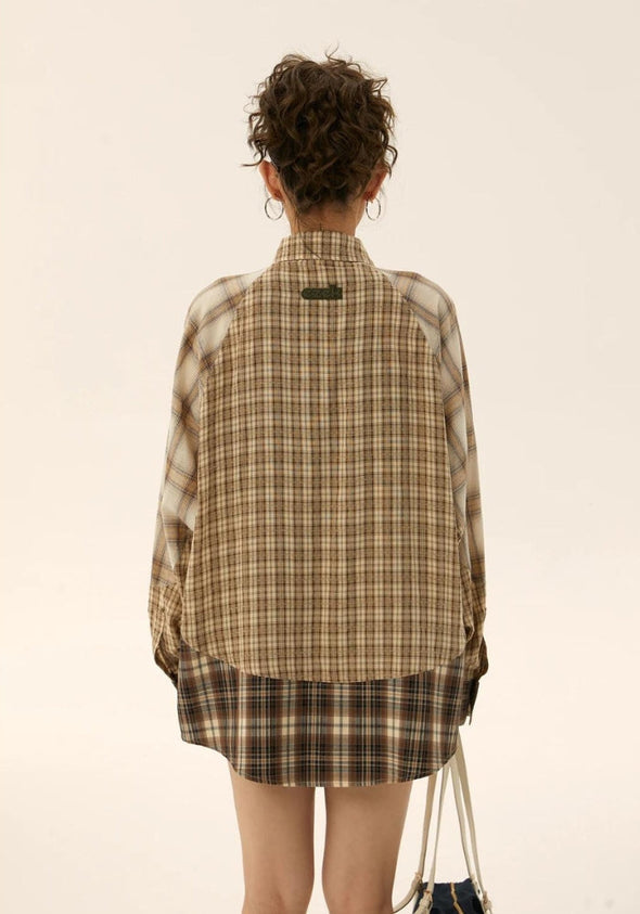 Grunge Multi Pattern Plaid Shirt - Litlookz Studio