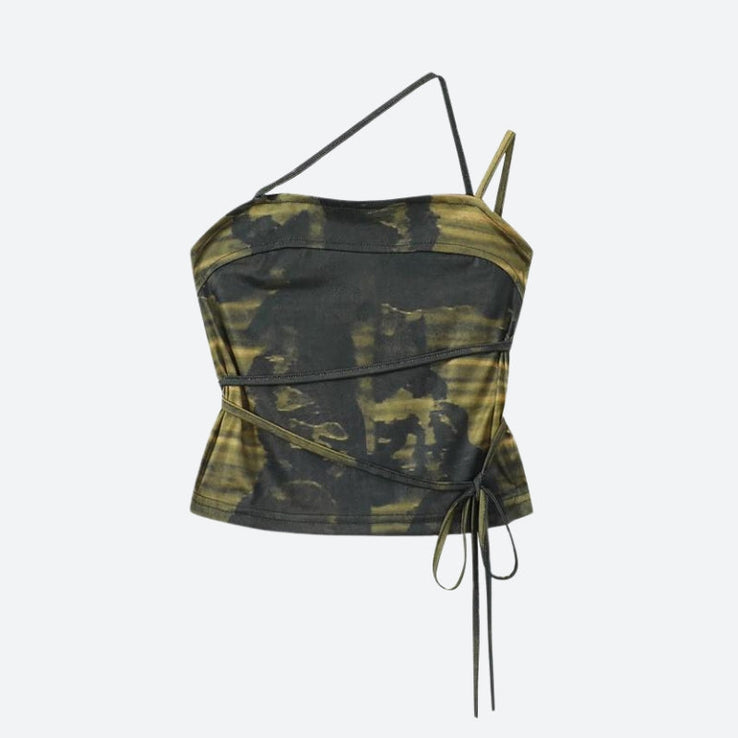 Grunge Snake Lace Up Top - Litlookz Studio