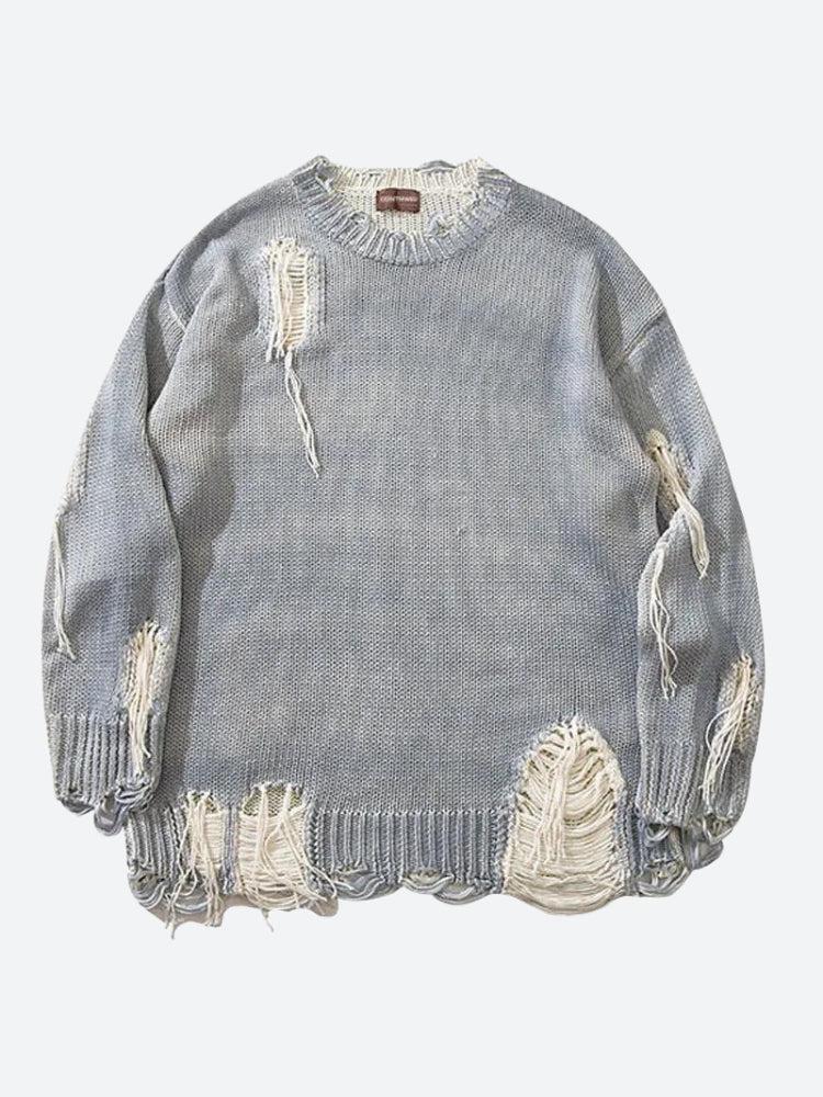 Grunge Tasseled Distressed Sweater - Litlookz Studio