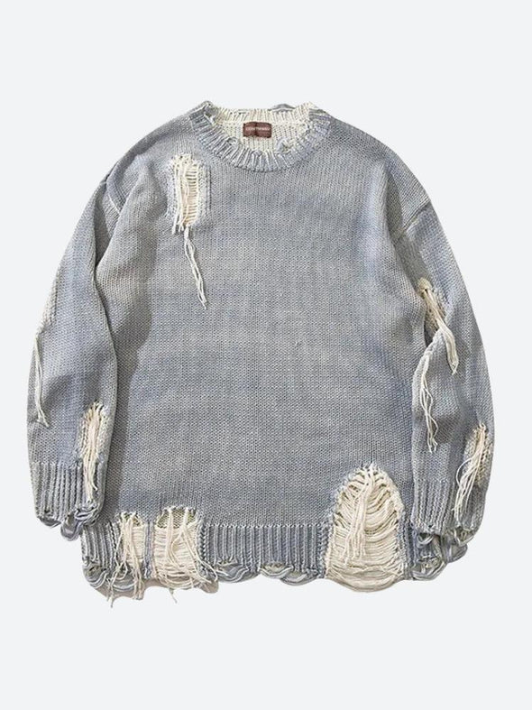 Grunge Tasseled Distressed Sweater - Litlookz Studio