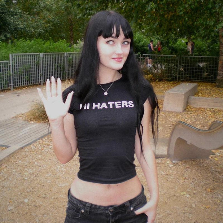 Hi & Bye Haters Crop Top - Litlookz Studio