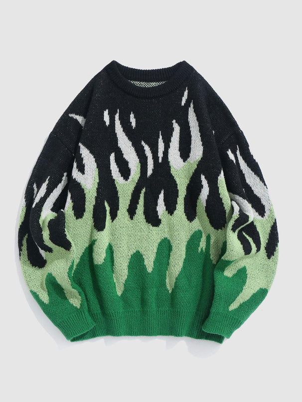 Indie Flame Knitted Sweater - Litlookz Studio