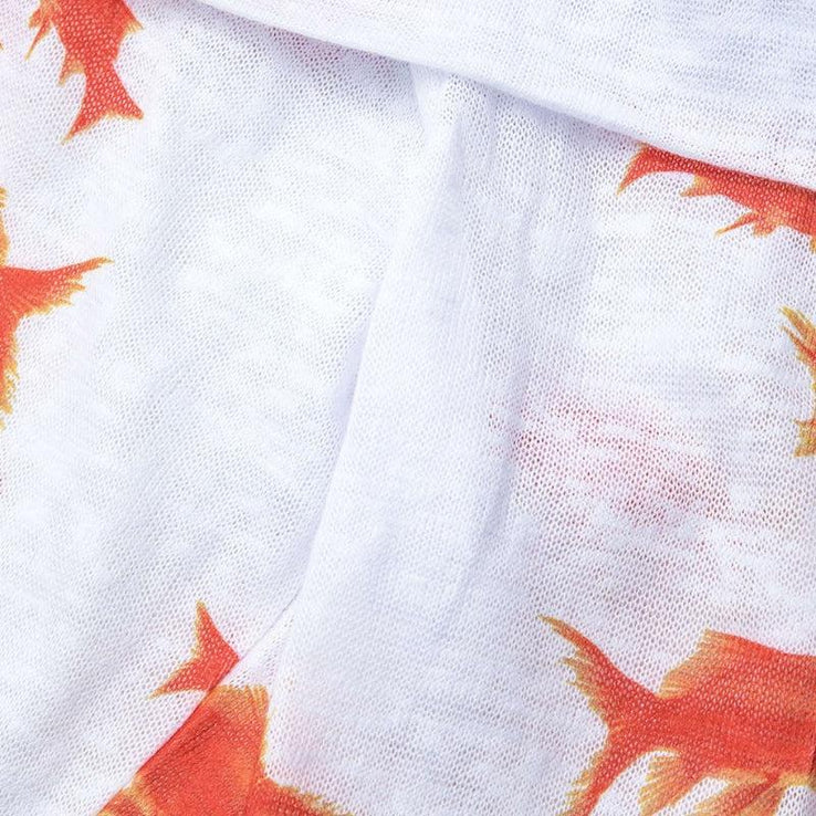 Koi Fish Printed Mesh Mini Dress - Litlookz Studio