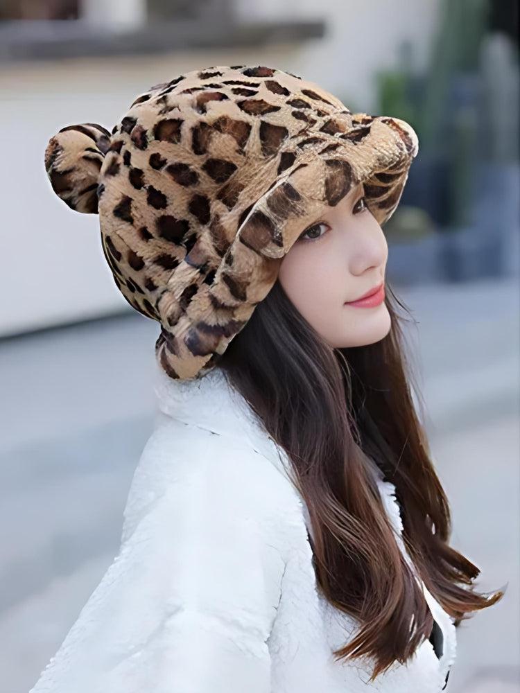 Leopard Ear Plush Hat - Litlookz Studio