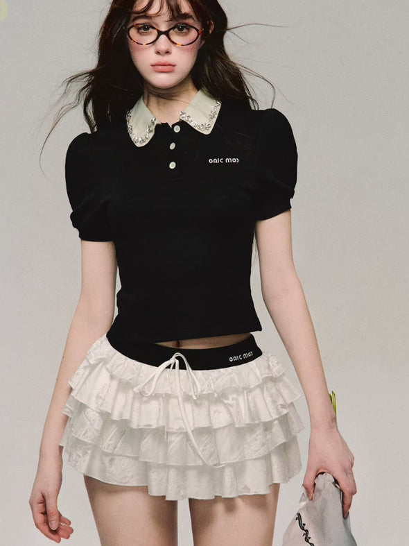 Low Rise Layered Mini Skirt - Litlookz Studio