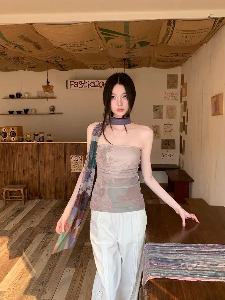 Mesh Layered Tube Top - Litlookz Studio