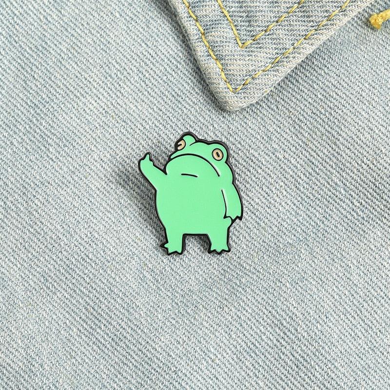 Middle Finger Frog Pins - Litlookz Studio