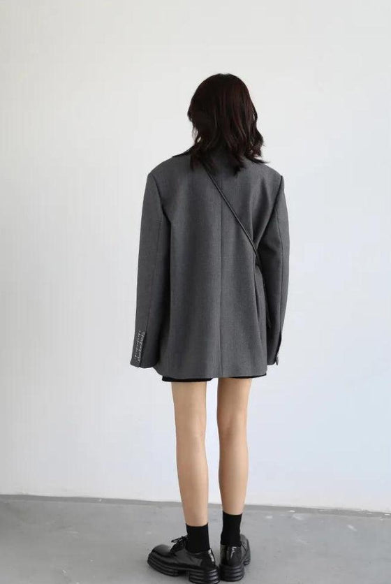 Office Style Wide Shoulder Classy Blazer - Litlookz Studio