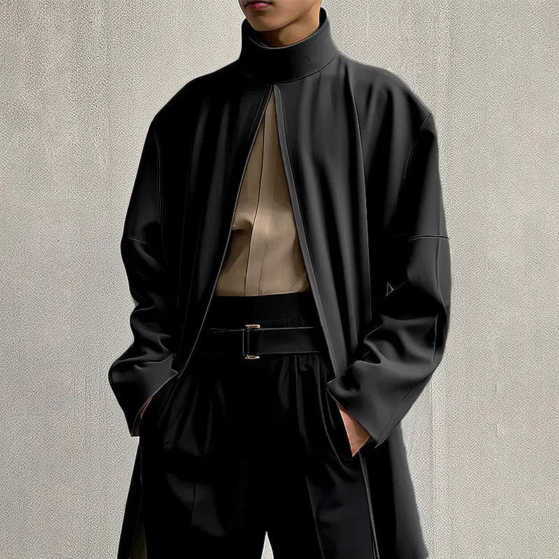 Open Front High Neck Jacket – Litlookz Studio