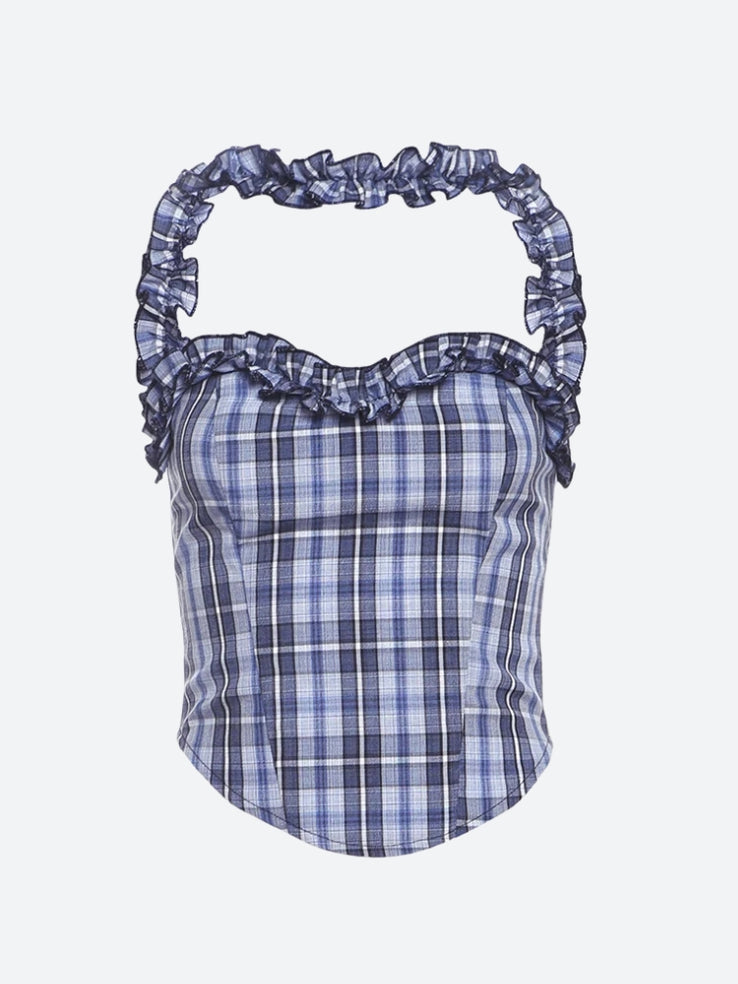 Plaid Corset Top - Litlookz Studio