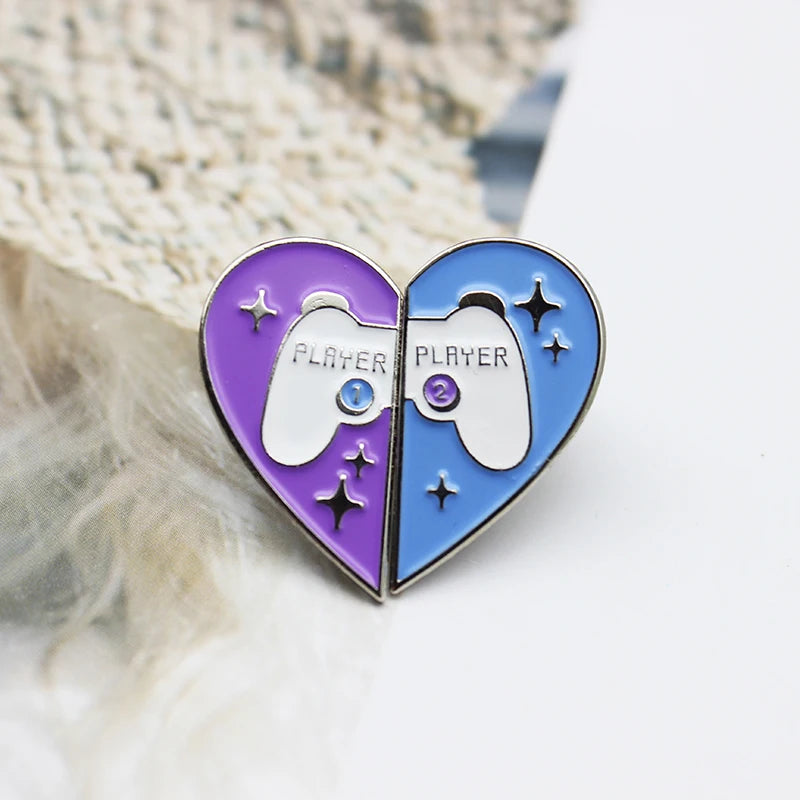 Players Heart Shaped Pins - Litlookz Studio