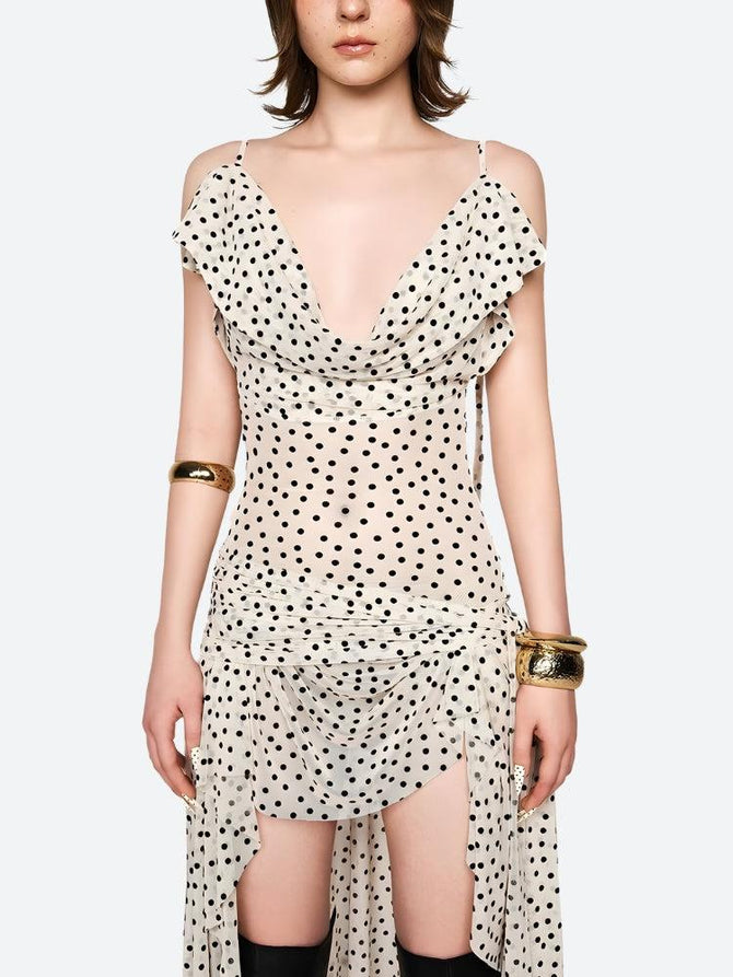 Polka Dot Mini Dress - Litlookz Studio
