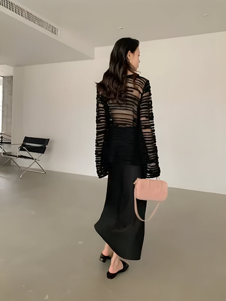 Sheer Loose Knitted Sweater - Litlookz Studio