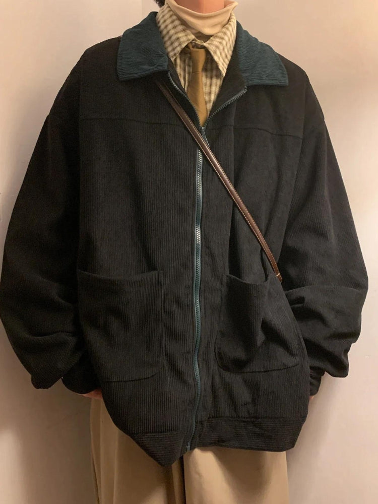 Vintage Corduroy Contrast Color Jacket - Litlookz Studio