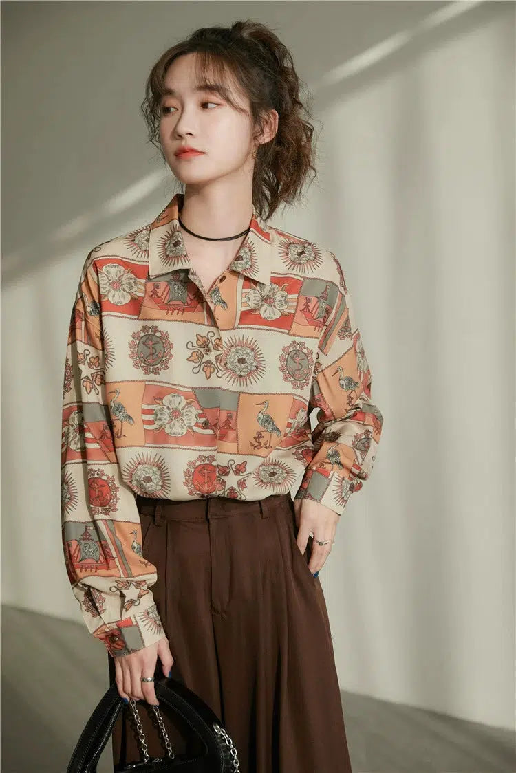 Vintage Figured Grandmacore Shirt - Litlookz Studio