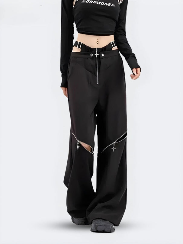 Y2K Cut Out Waist Pants - Litlookz Studio
