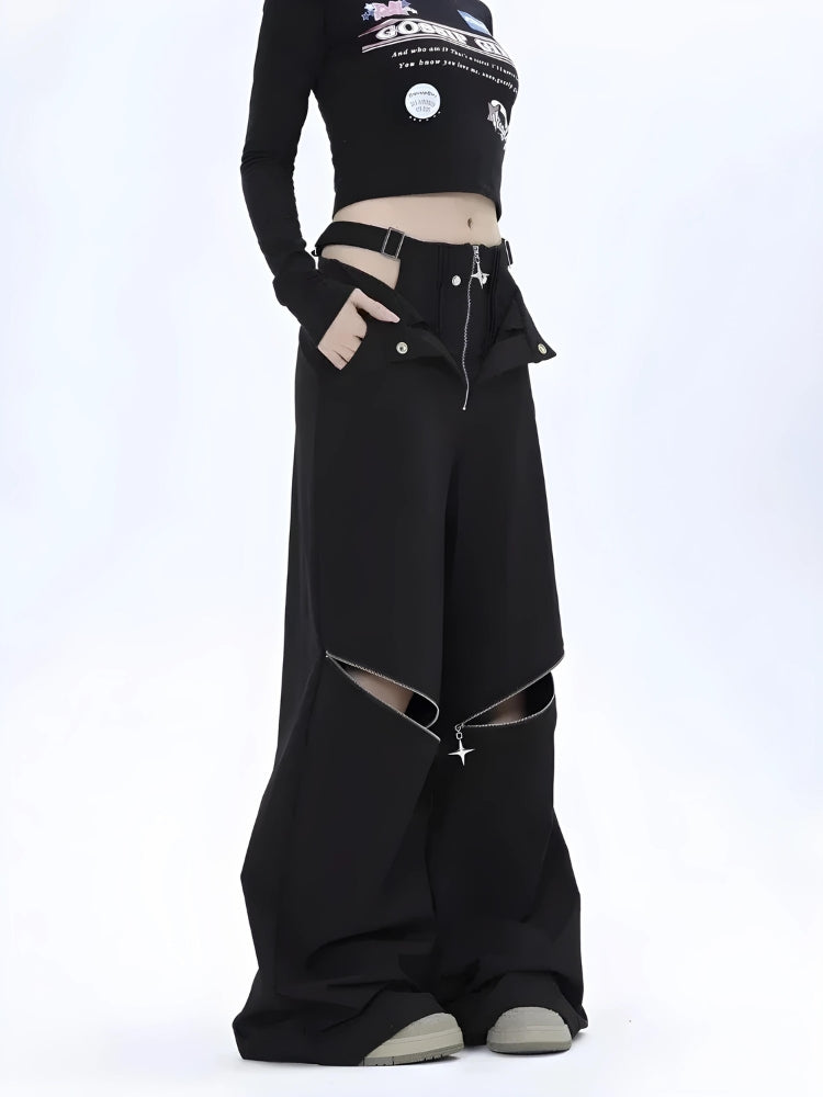 Y2K Cut Out Waist Pants - Litlookz Studio