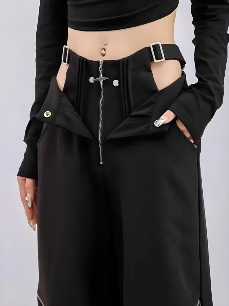Y2K Cut Out Waist Pants - Litlookz Studio