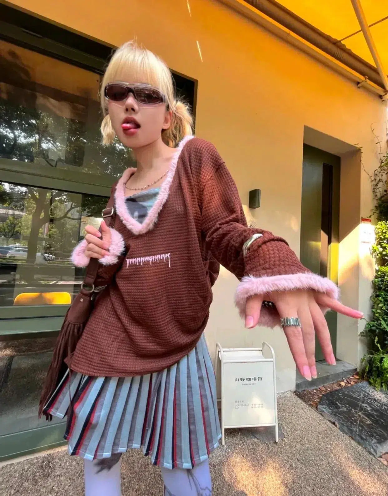 Y2K Deep Neck Sweater - Litlookz Studio