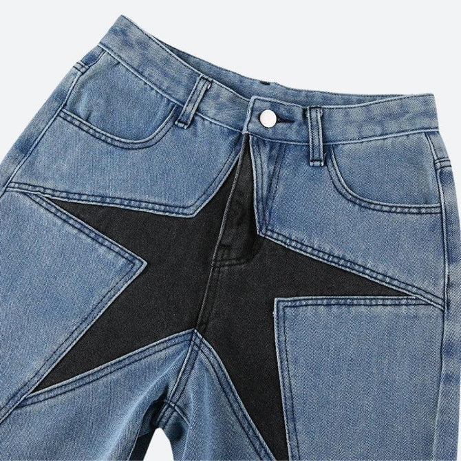 Y2K Star Jean Shorts - Litlookz Studio