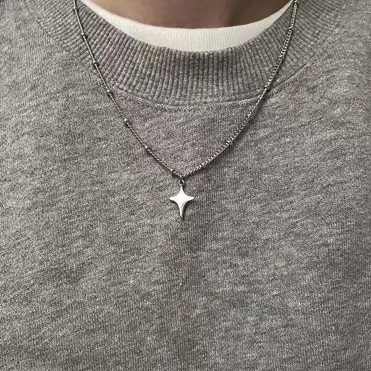 Y2K Star Silver Necklace - Litlookz Studio